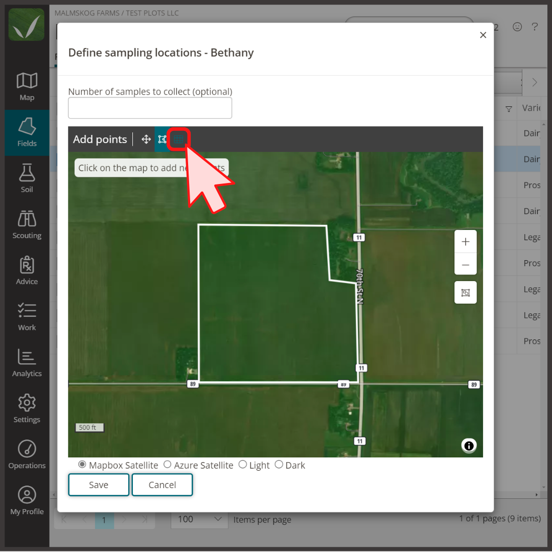 Creating a grid-based soil sampling plan for a field – FarmQA