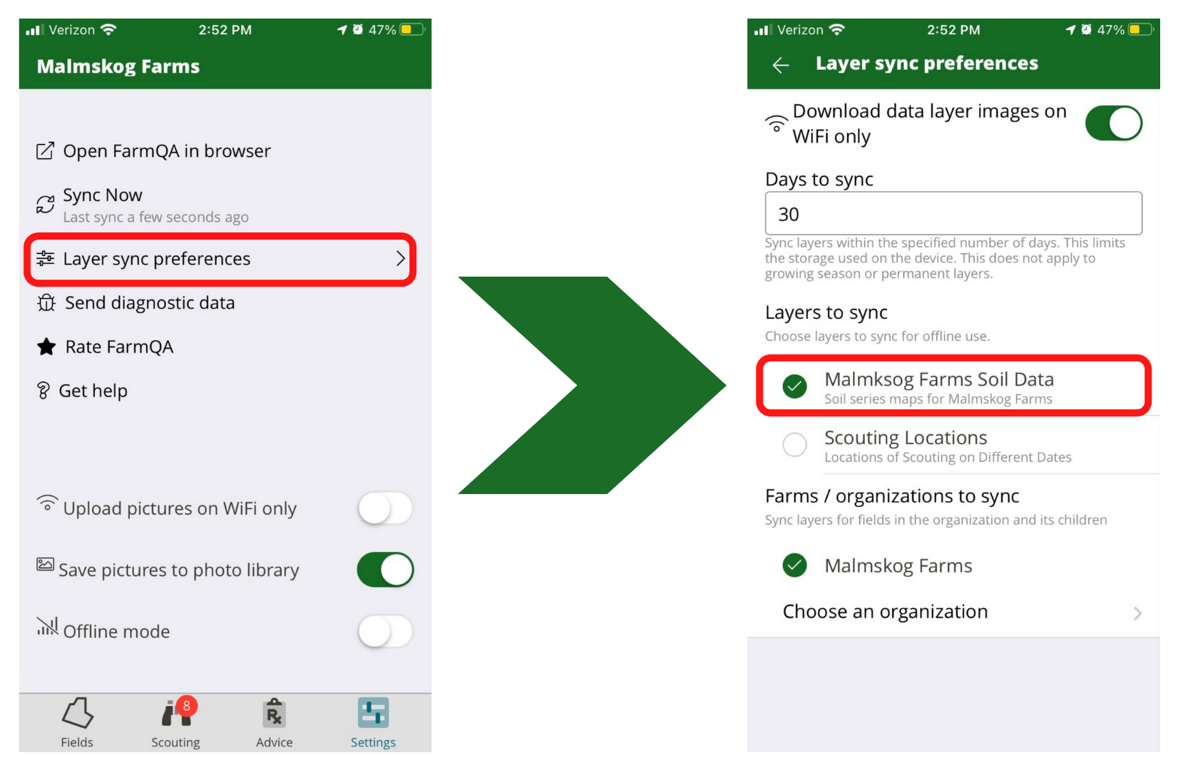Viewing Map Layers – FarmQA