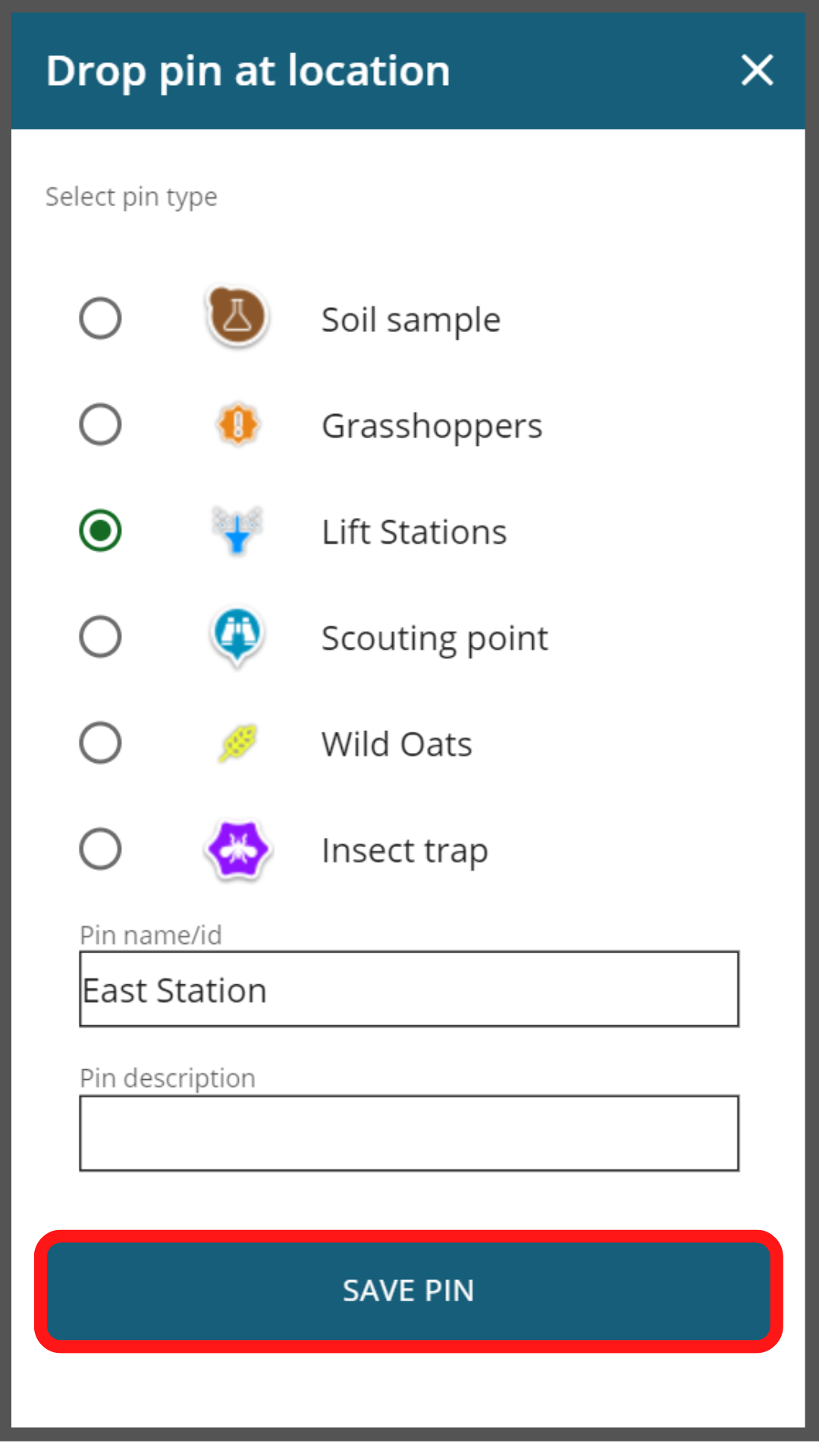 Setting up and placing custom geomarkers – FarmQA