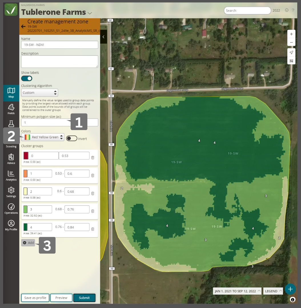 Creating management zones and writing prescriptions – FarmQA