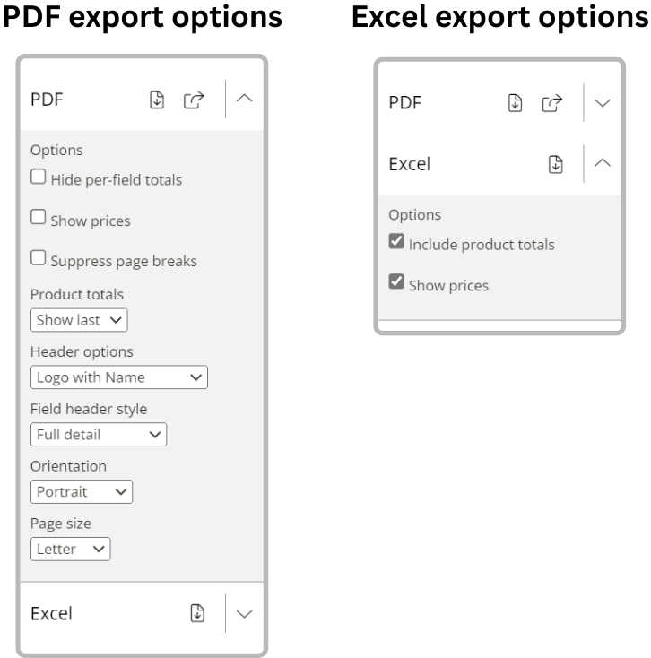 Exporting your recommendations from the FarmQA Advice page – FarmQA